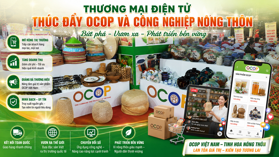 Thương mại điện tử thúc đẩy OCOP và công nghiệp nông thôn bứt phá